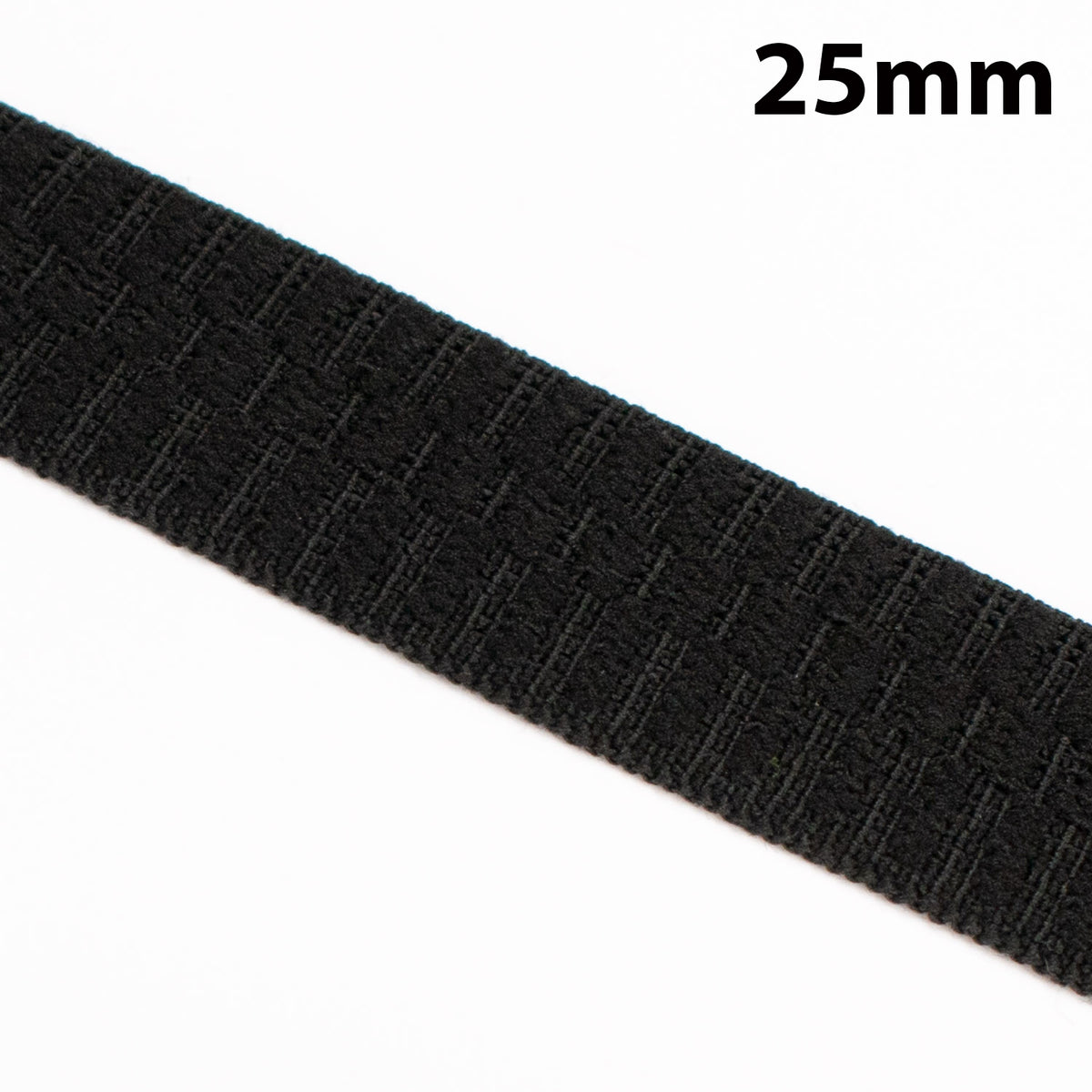 20M Roll Soft Ribbed Non-Roll Elastic Black & White – Homecraft Textiles