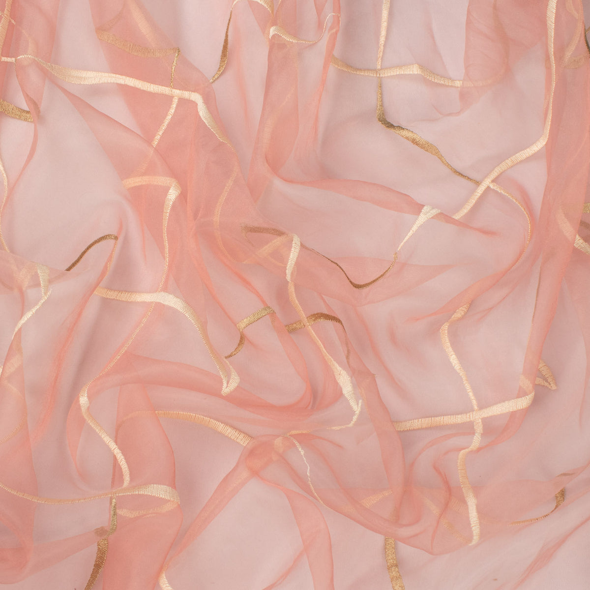 Turkish Curtaining Sheer/Voile Cream & Beige Embroidered Checks on Cor ...