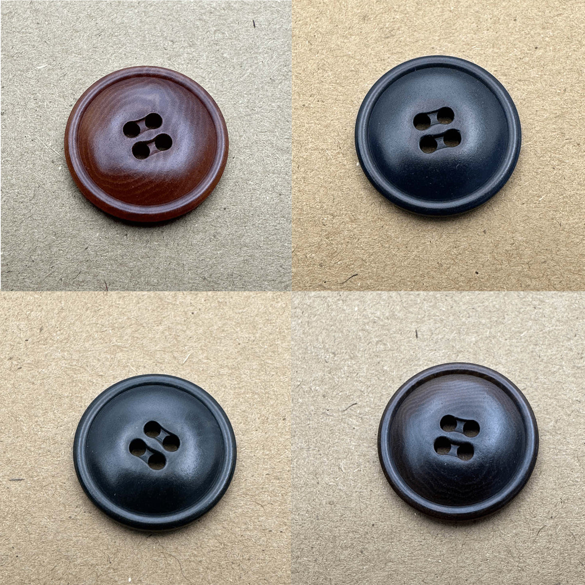 4 Hole Corozo Wood Grain Finish Button – Homecraft Textiles