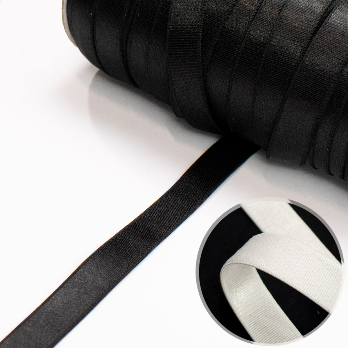 Bra Strap Elastic Black & White – Homecraft Textiles