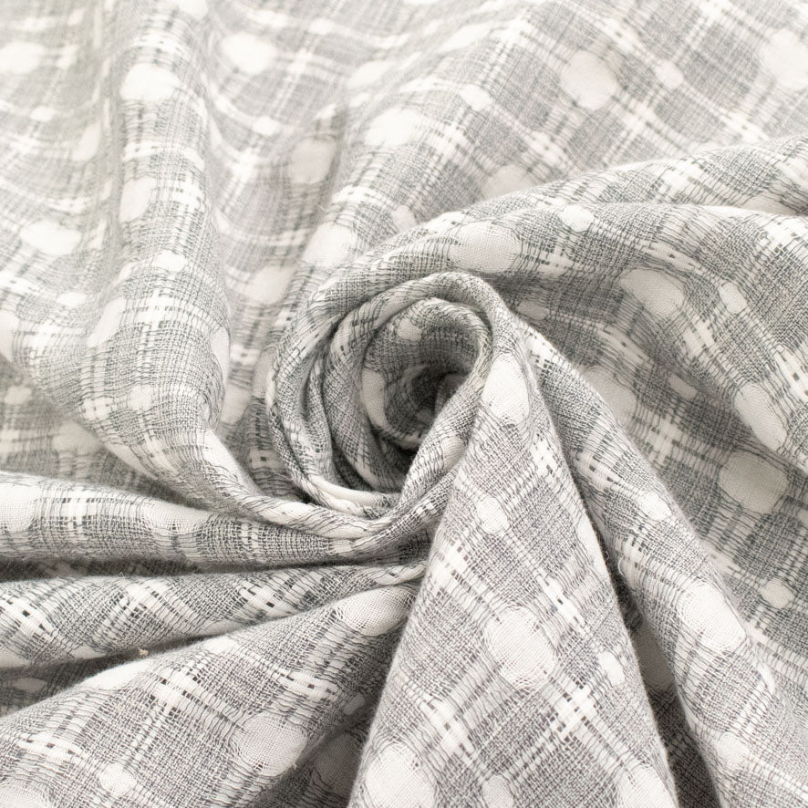 Cotton Linen Blend Black & White Woven Checks – Homecraft Textiles