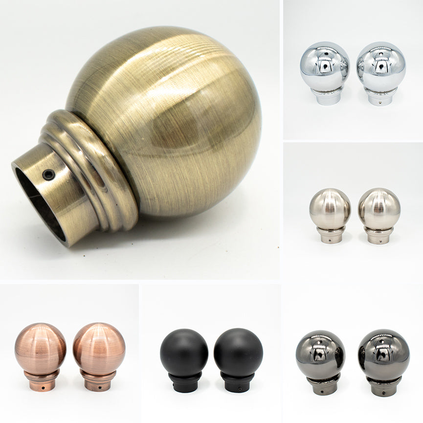Curtain Rod Finials Ball Rod End Caps – Homecraft Textiles