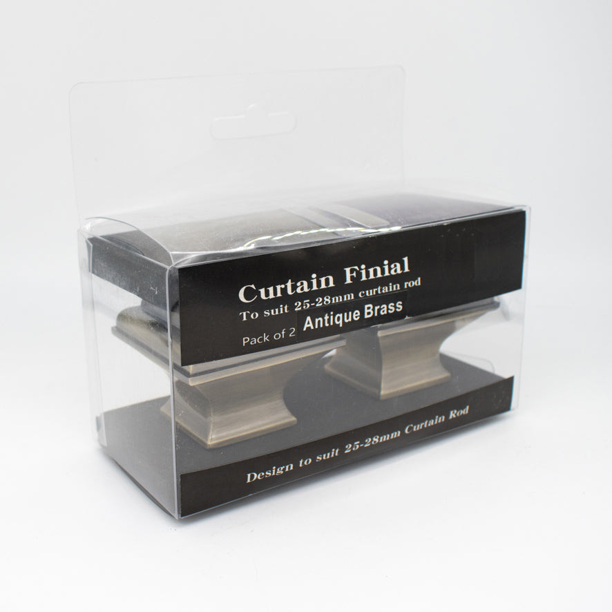 Curtain Rod Finials Classic Square Rod End Caps – Homecraft Textiles