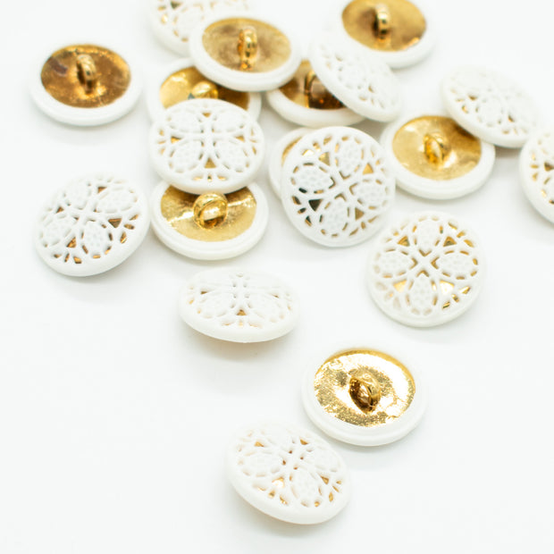 Fancy Gold Shank Button – Homecraft Textiles