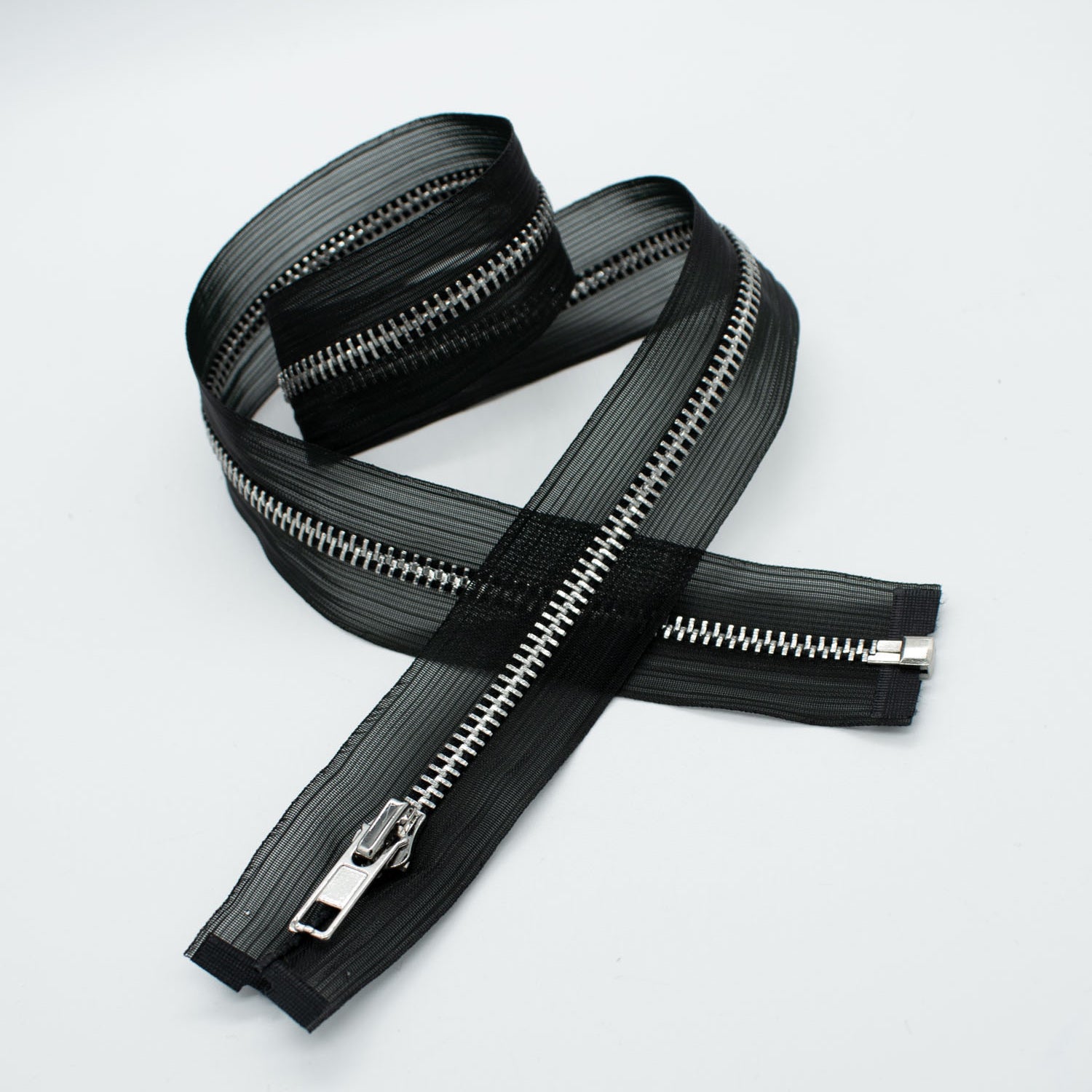 Open End Nylon Metal Fashion Zip 65CM Black & Silver – Homecraft Textiles