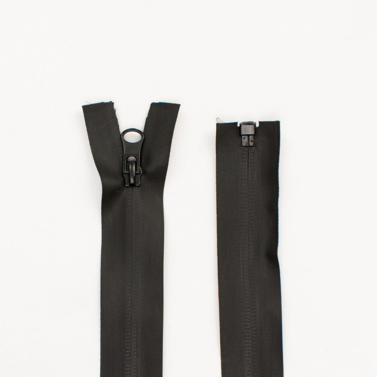 Open End Water Resistant Rubber Tube Coil Invisible Zip 65mm Black ...