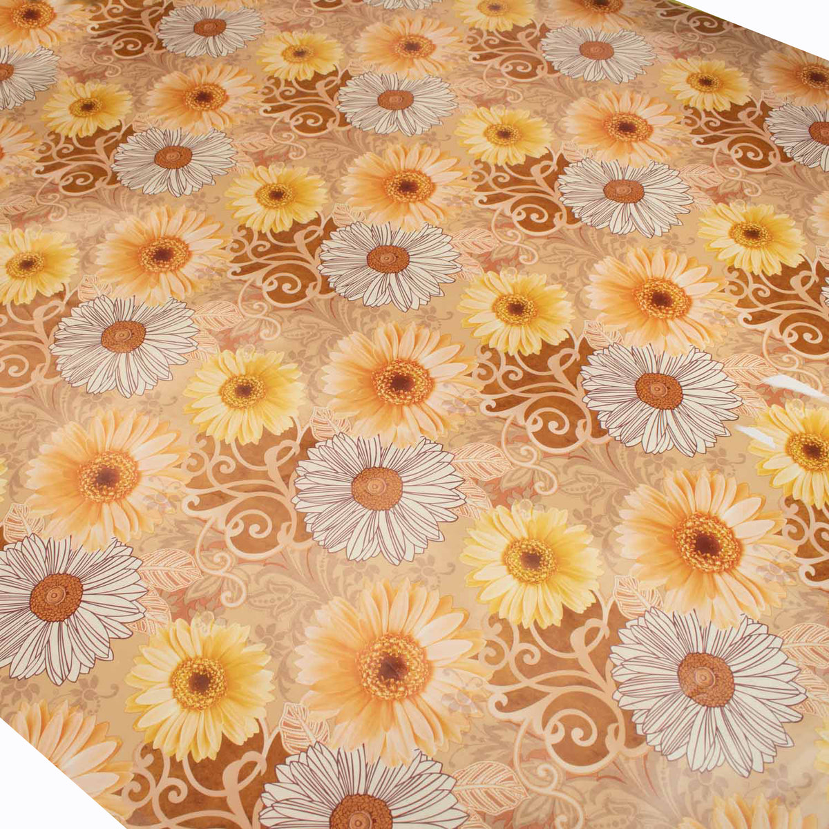 Yellow Poppy Flower Plastic Tablecloth Fabric – Homecraft Textiles