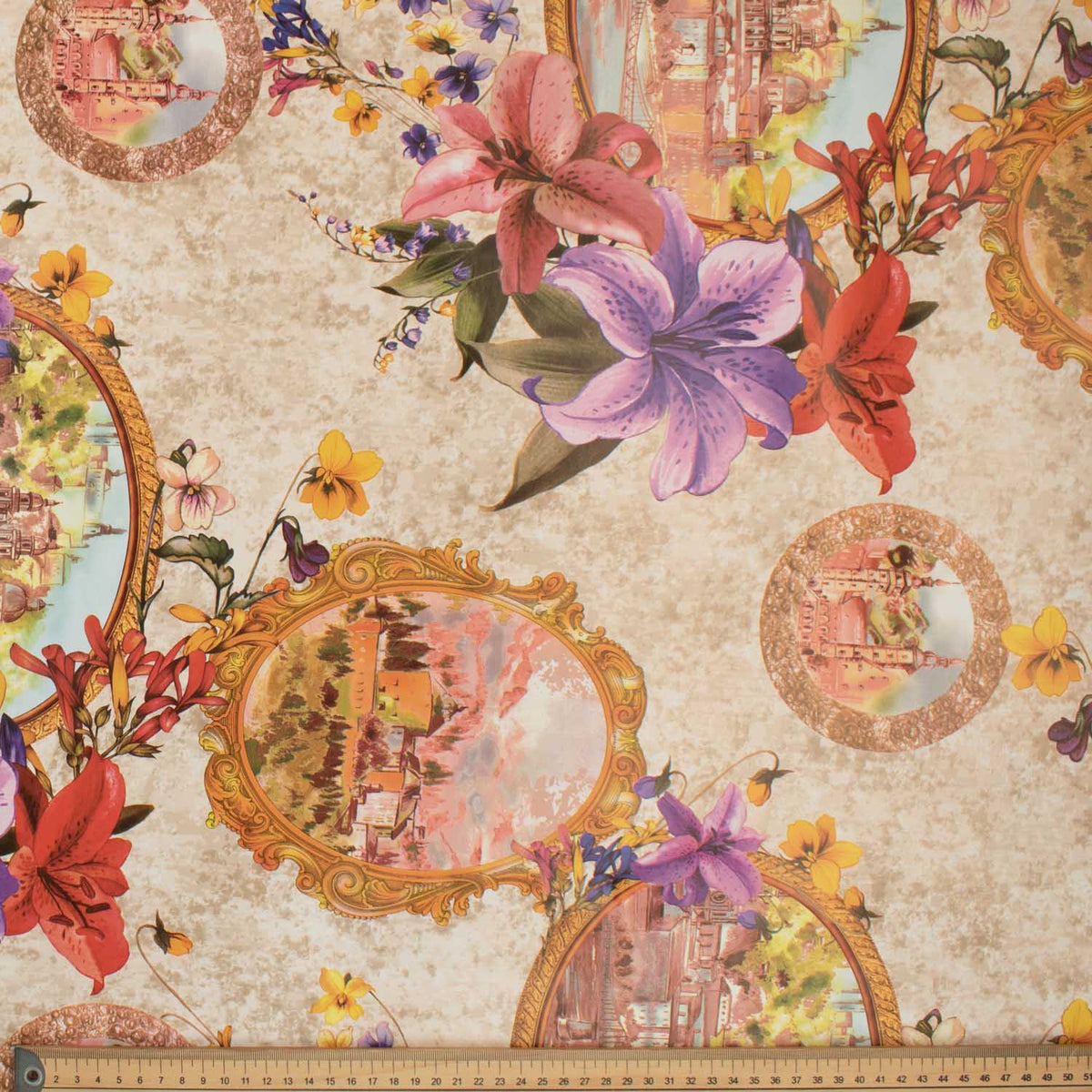 Lilies & Oil Painting Plastic Tablecloth Fabric – Homecraft Textiles