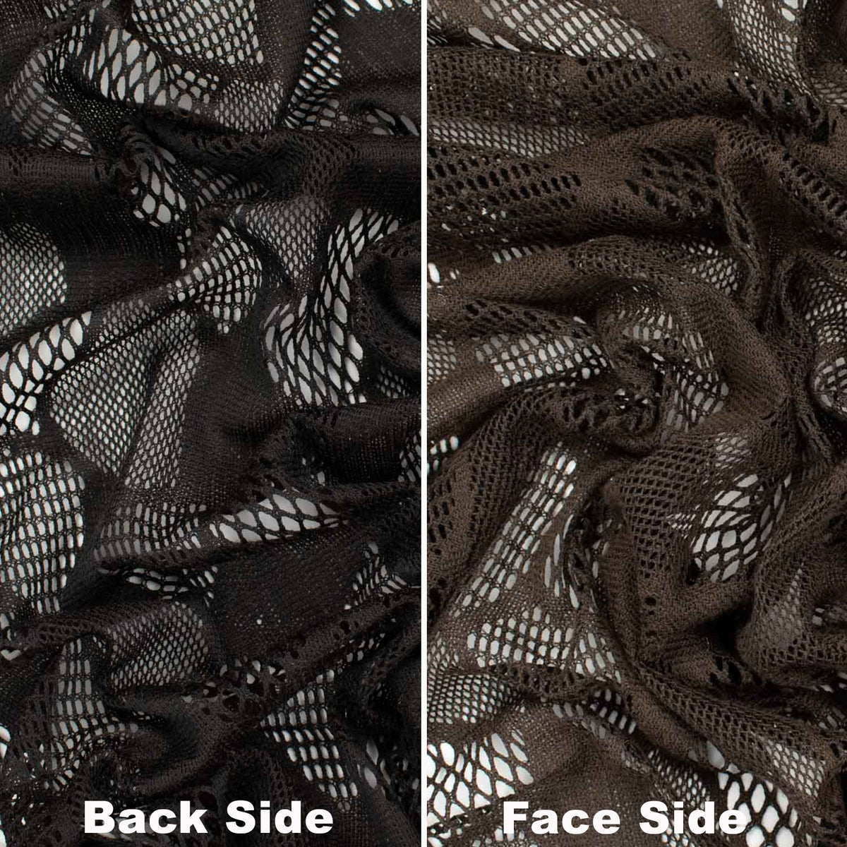 Air Flow Geometric Knit Reversible Tulle Mesh Brown & Black – Homecraft ...