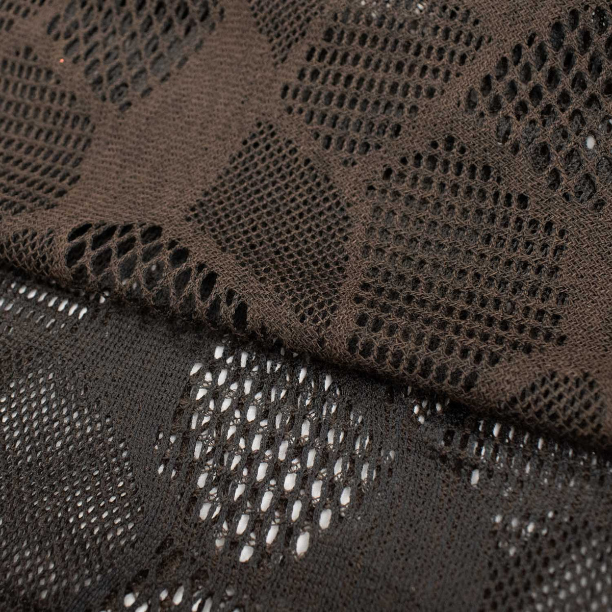 Air Flow Geometric Knit Reversible Tulle Mesh Brown & Black – Homecraft ...