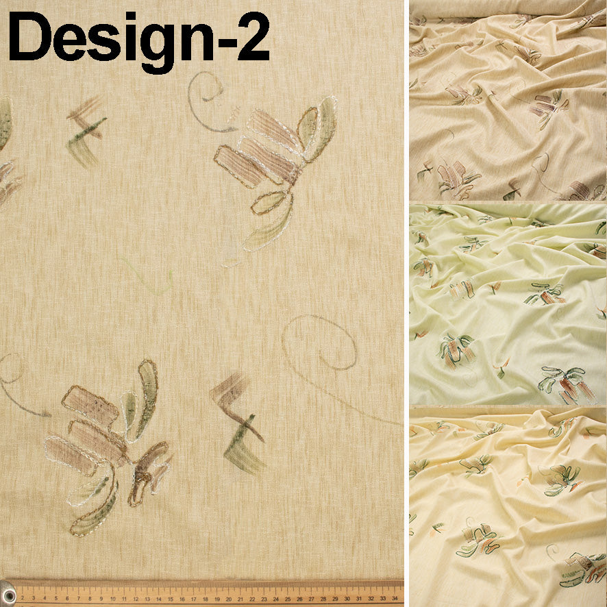 Glitter Embroidered Poly Linen Prints – Homecraft Textiles