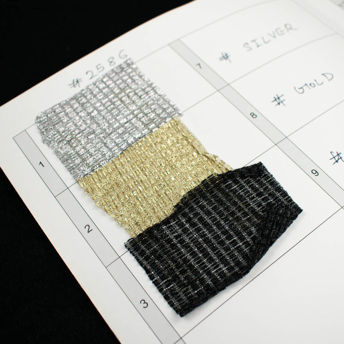 Glitter Foil Knit Sample Book – Homecraft Textiles
