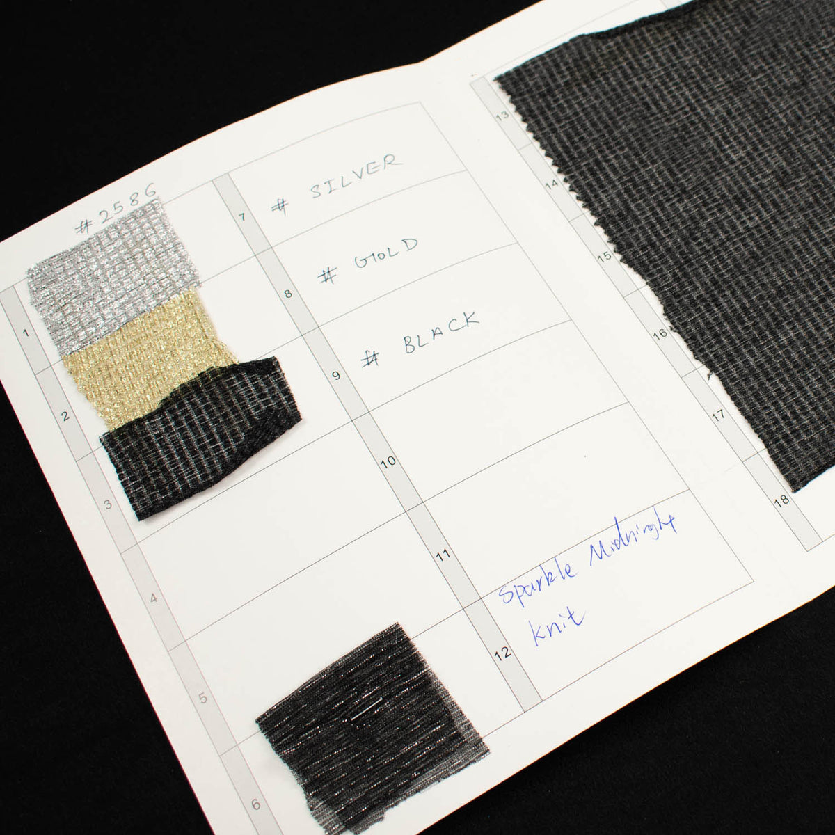 Glitter Foil Knit Sample Book – Homecraft Textiles