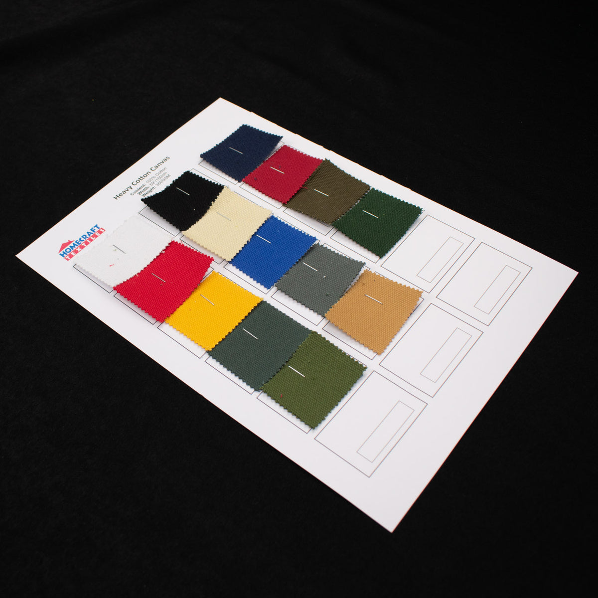 Heavy Cotton Canvas Sample Book – Homecraft Textiles