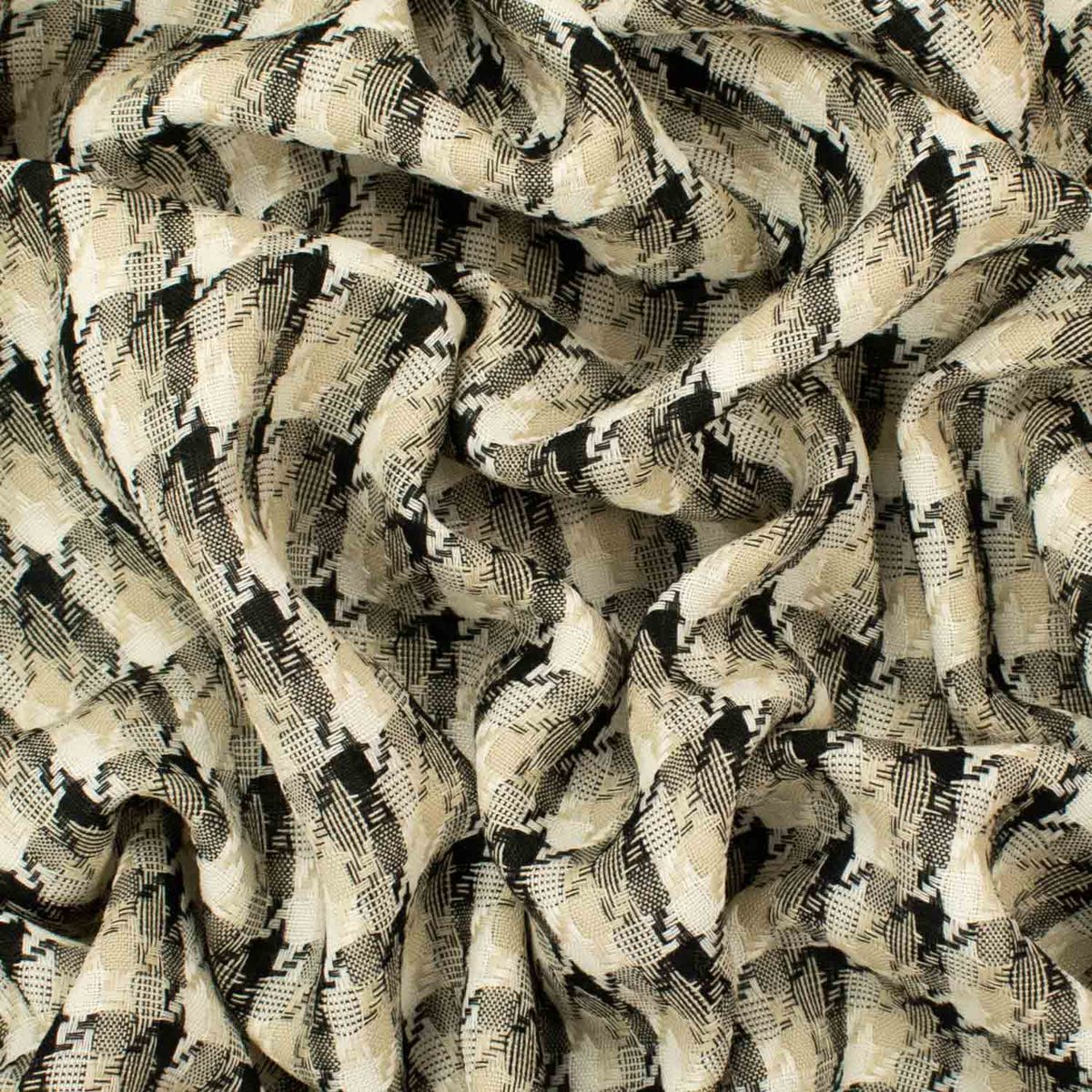 Japanese Loose Weave Black Houndstooth Check Wool Suiting – Homecraft ...