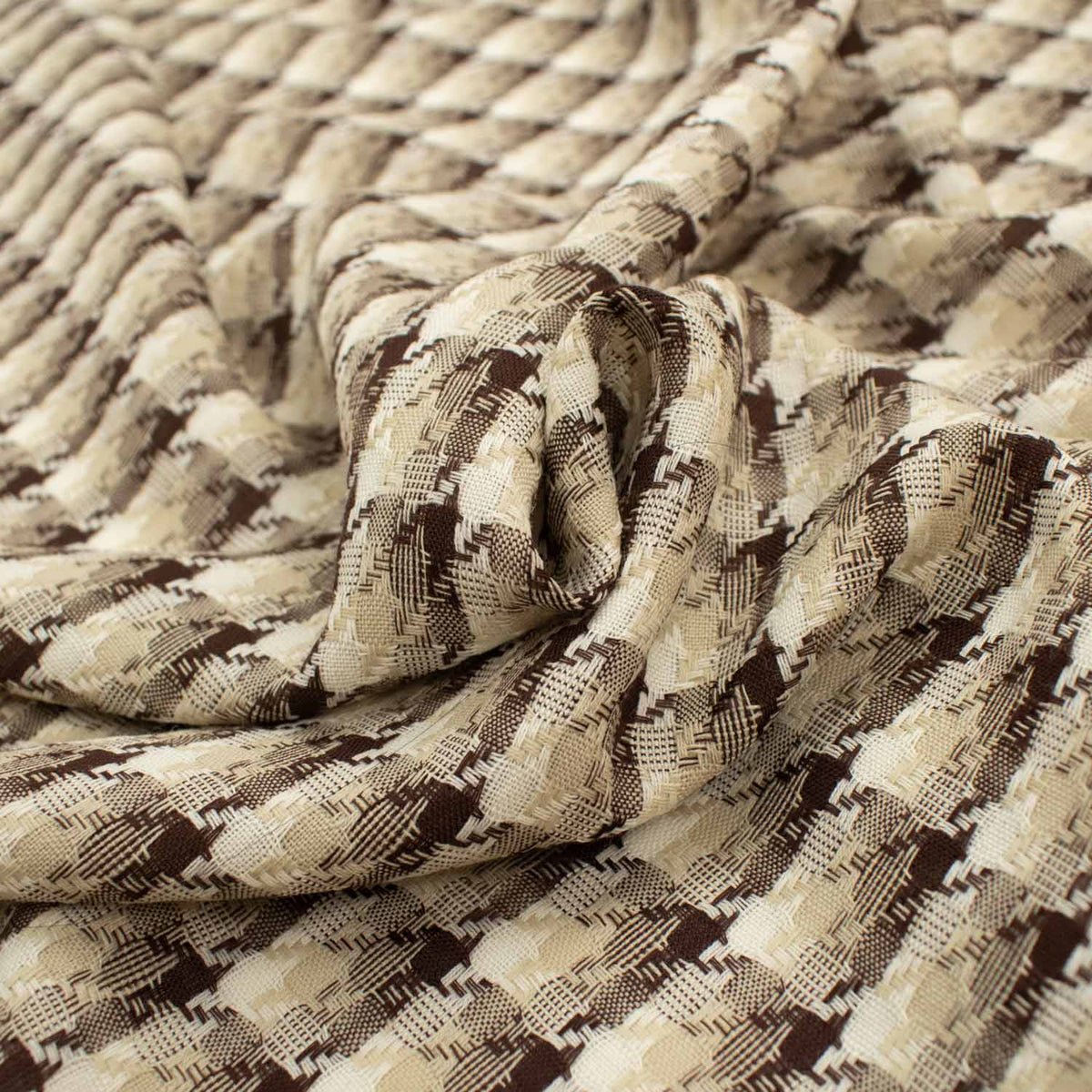 Japanese Loose Weave Brown Houndstooth Check Wool Suiting – Homecraft ...
