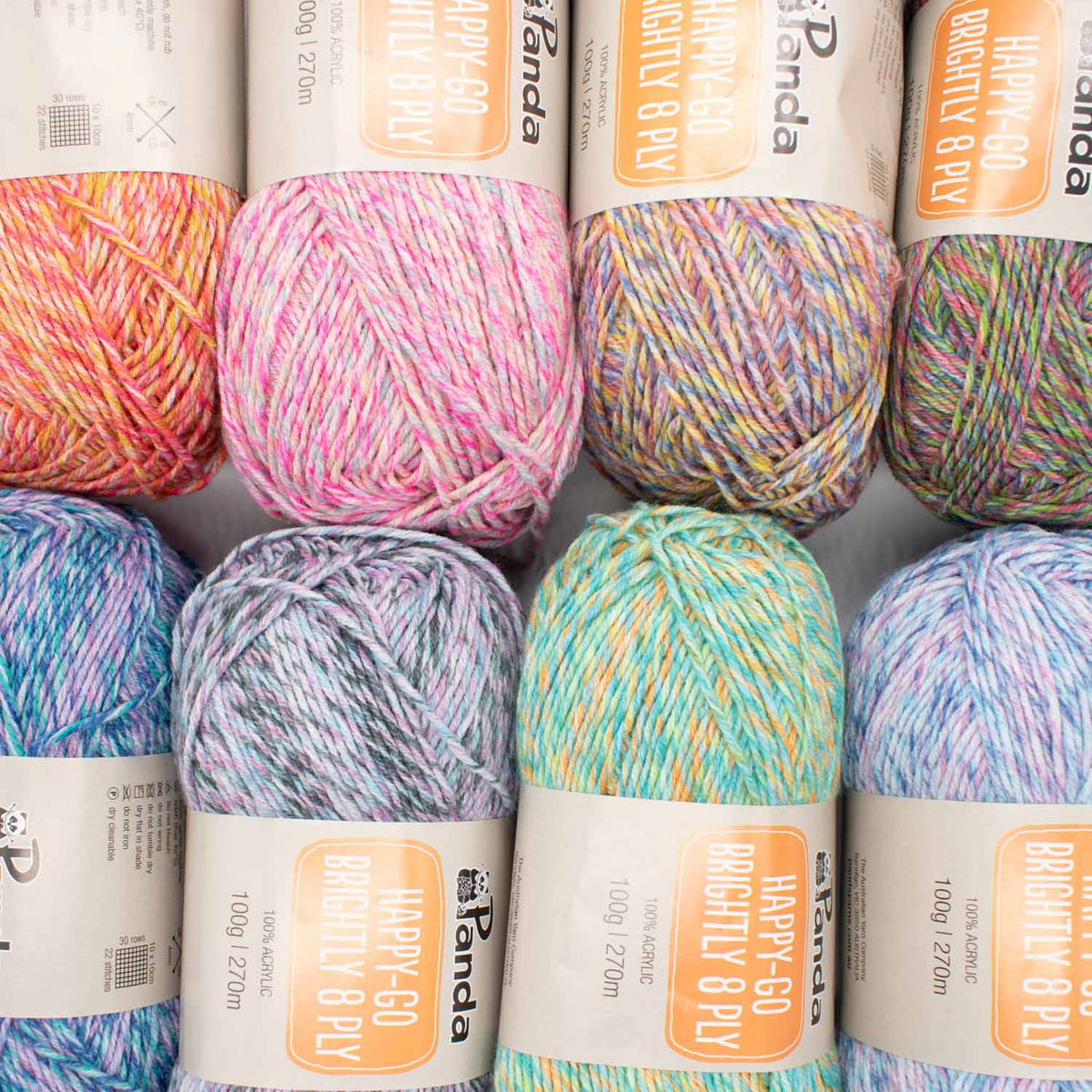 Panda Happy-Go-Brightly 8 Ply Knitting Yarn – Homecraft Textiles