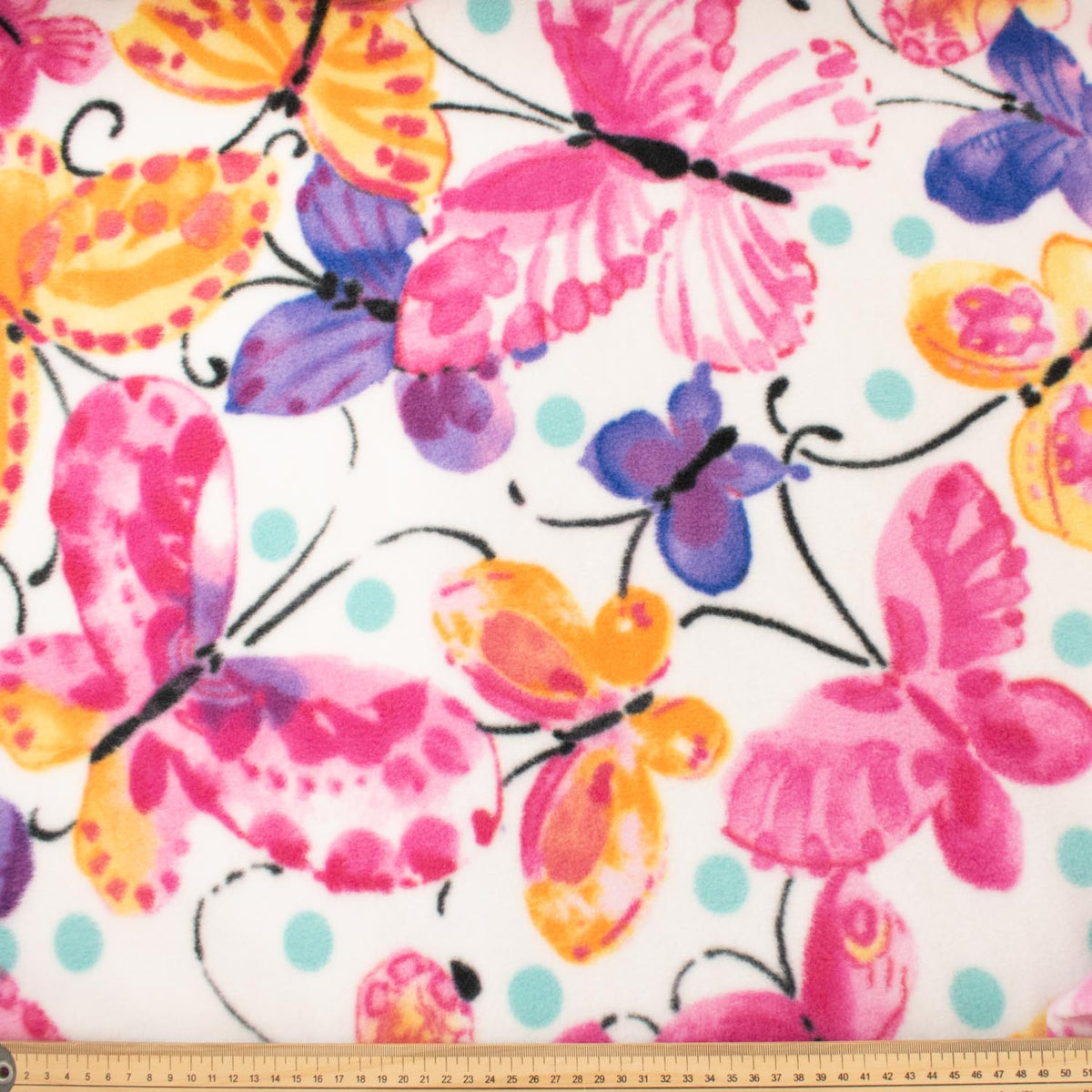 Water Colour Butterflies Printed Polar Fleece Design 109 - 1.28M Panel ...