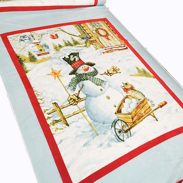 Frosty the Snowman Printed Polar Fleece Design 13 - 1.85M Panel ...