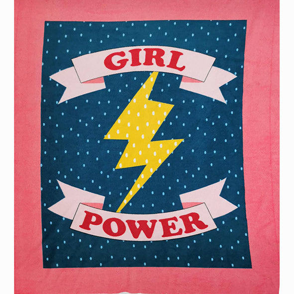 Lightning Bolt On Blue Printed Polar Fleece Design 15 - 1.28M Panel ...