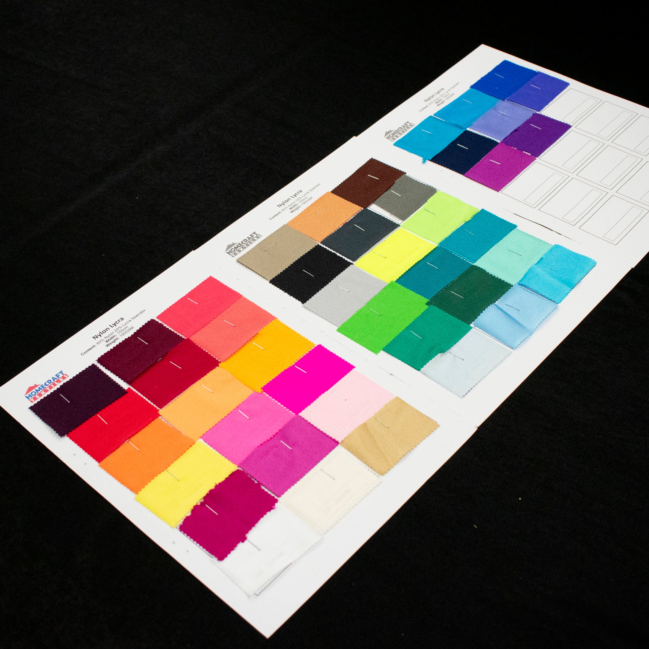 Nylon Lycra Sample Book – Homecraft Textiles