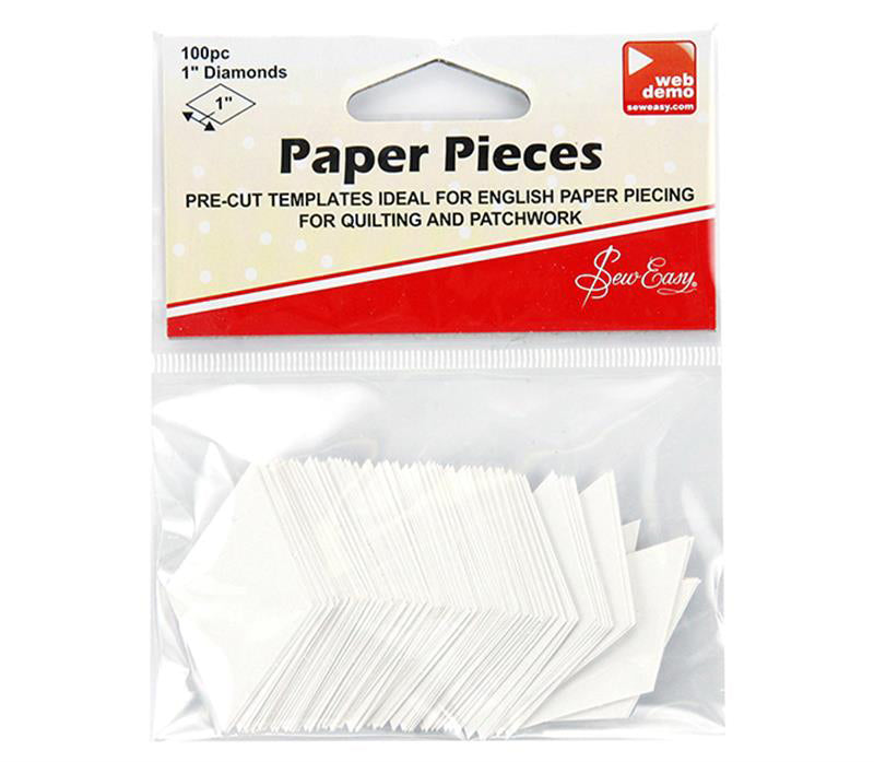 Sew Easy Diamond Paper Pieces White Quilting Templates – Homecraft Textiles