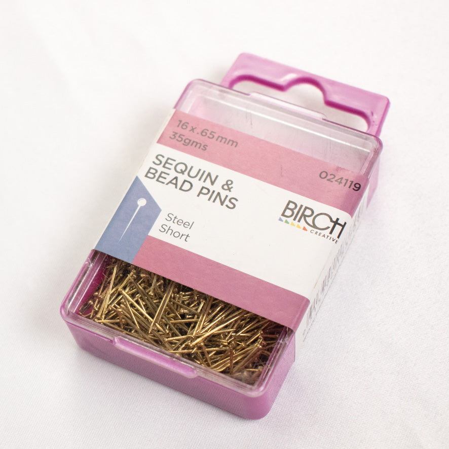 Birch Sequin & Bead Pins - Steel Short 35GMS - 16mm x 0.65mm ...