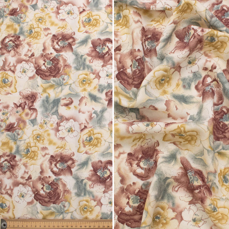 Linen Look Soft Touch Floral Prints – Homecraft Textiles