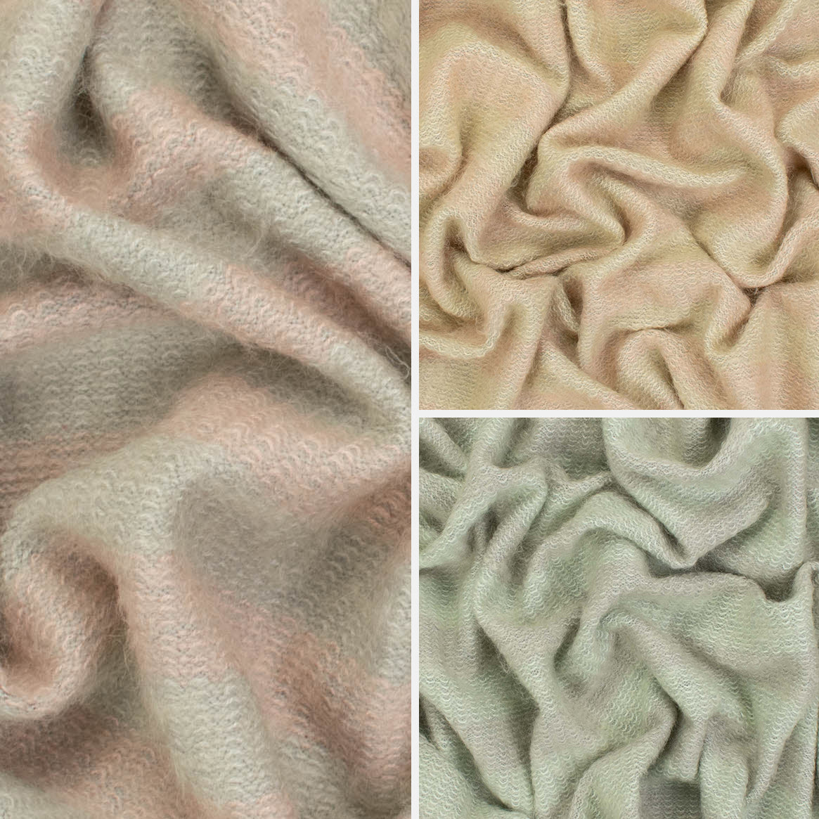 Premium Japanese Wool Blend Mohair Jersey Knit Printed Stripes ...