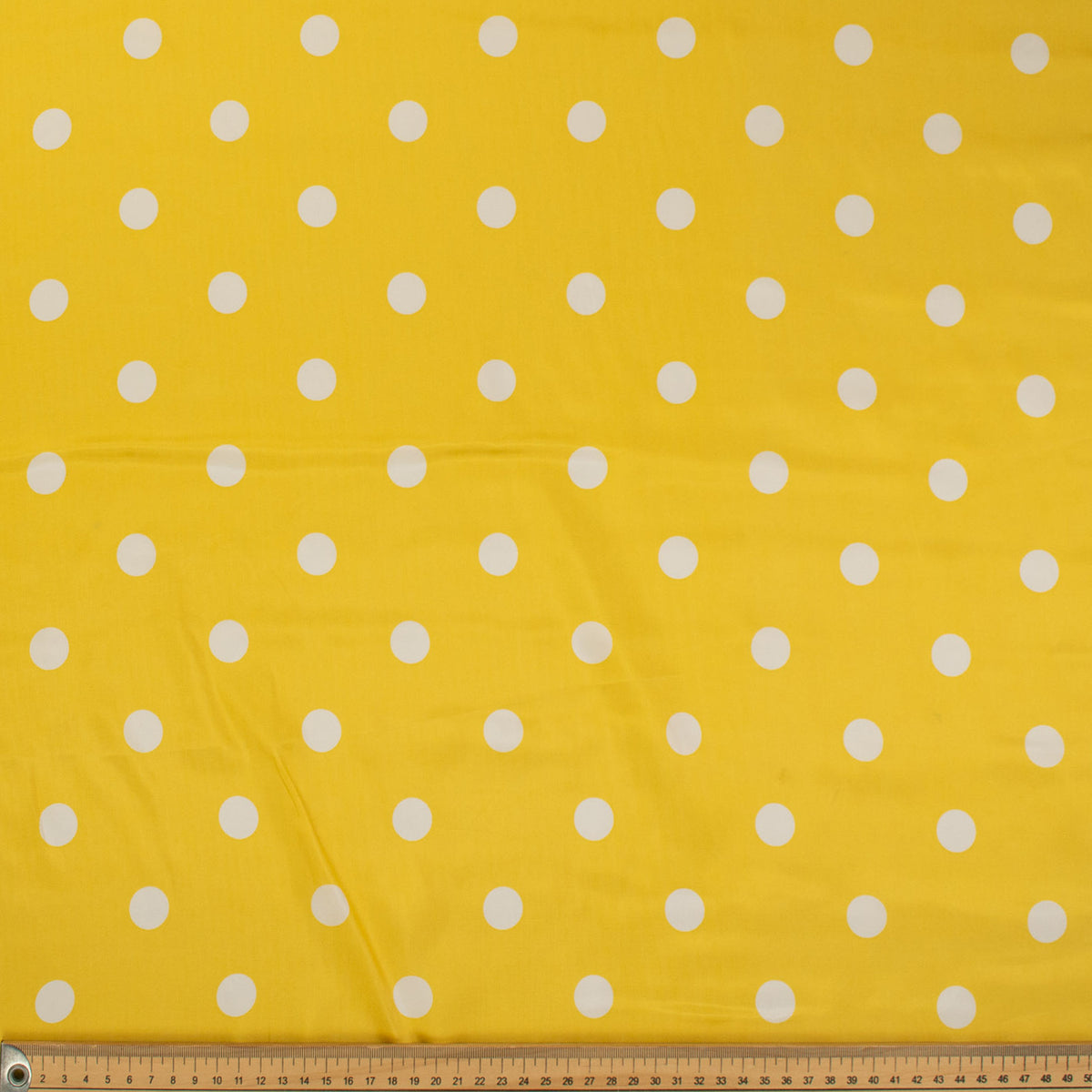 Printed Lining Design-22 White Dots on Yellow – Homecraft Textiles