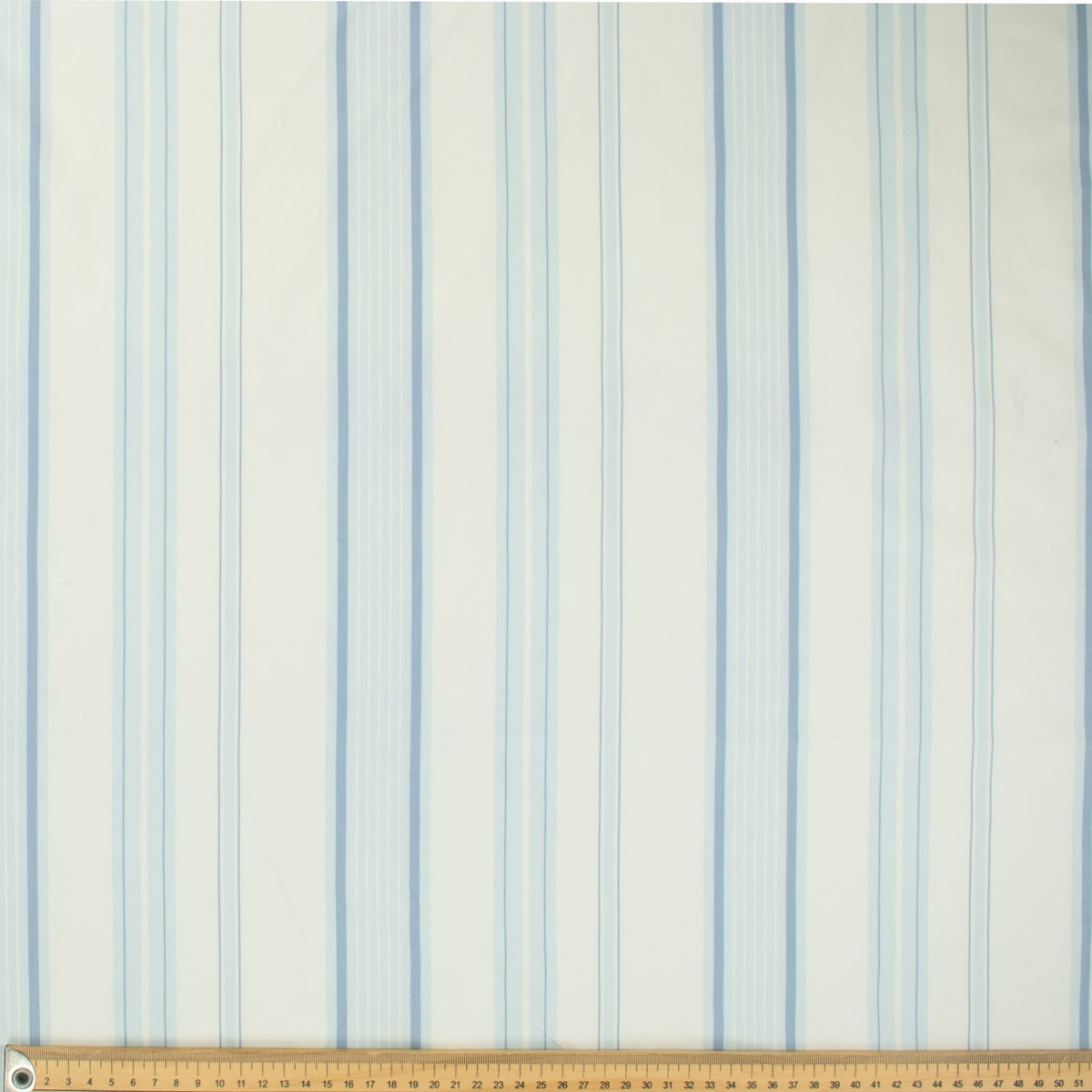 Printed Lining Design-27 Light Blue Stripes in White – Homecraft Textiles