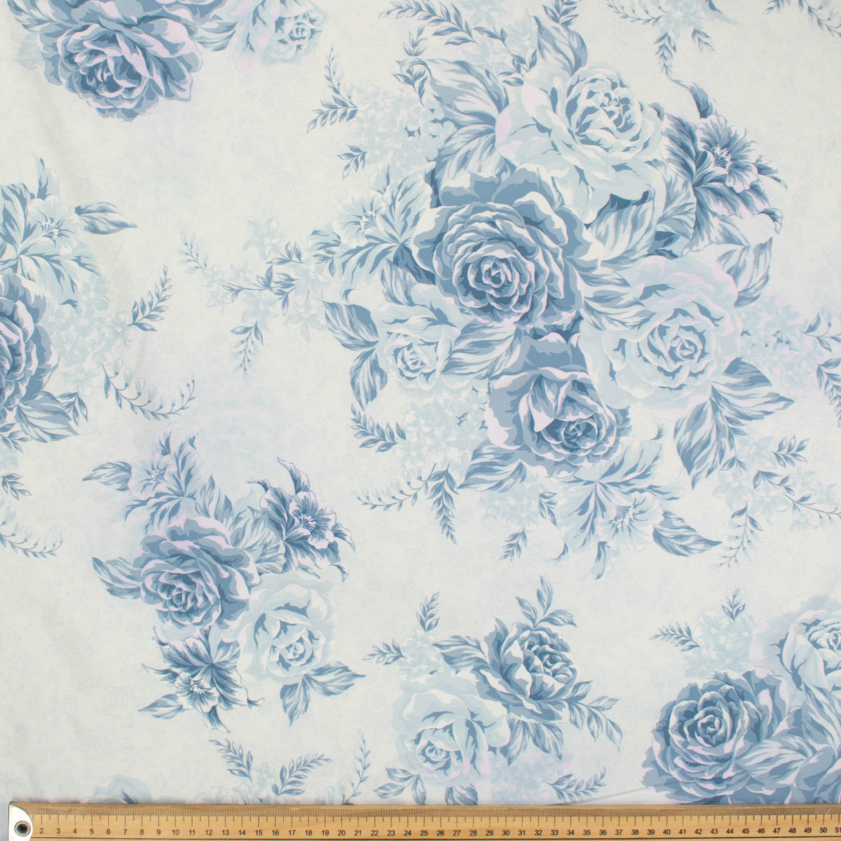 Printed Lining Design-34 Light Blue Florals – Homecraft Textiles