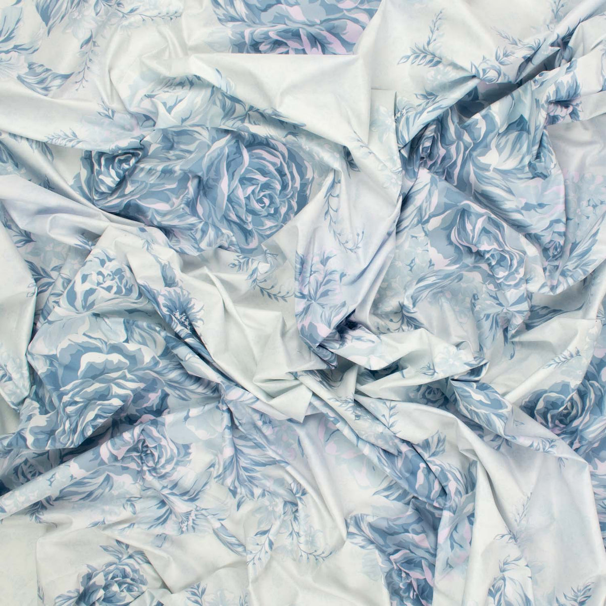 Printed Lining Design-34 Light Blue Florals – Homecraft Textiles