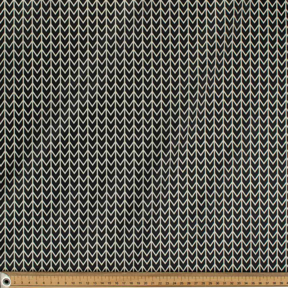 Printed Lining Design-45 Black & White Herringbone – Homecraft Textiles