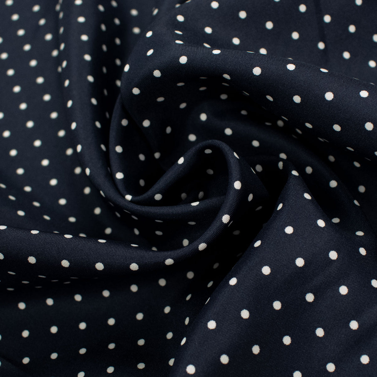 Printed Lining Design-46 Mini White Dots on Dark Navy – Homecraft Textiles