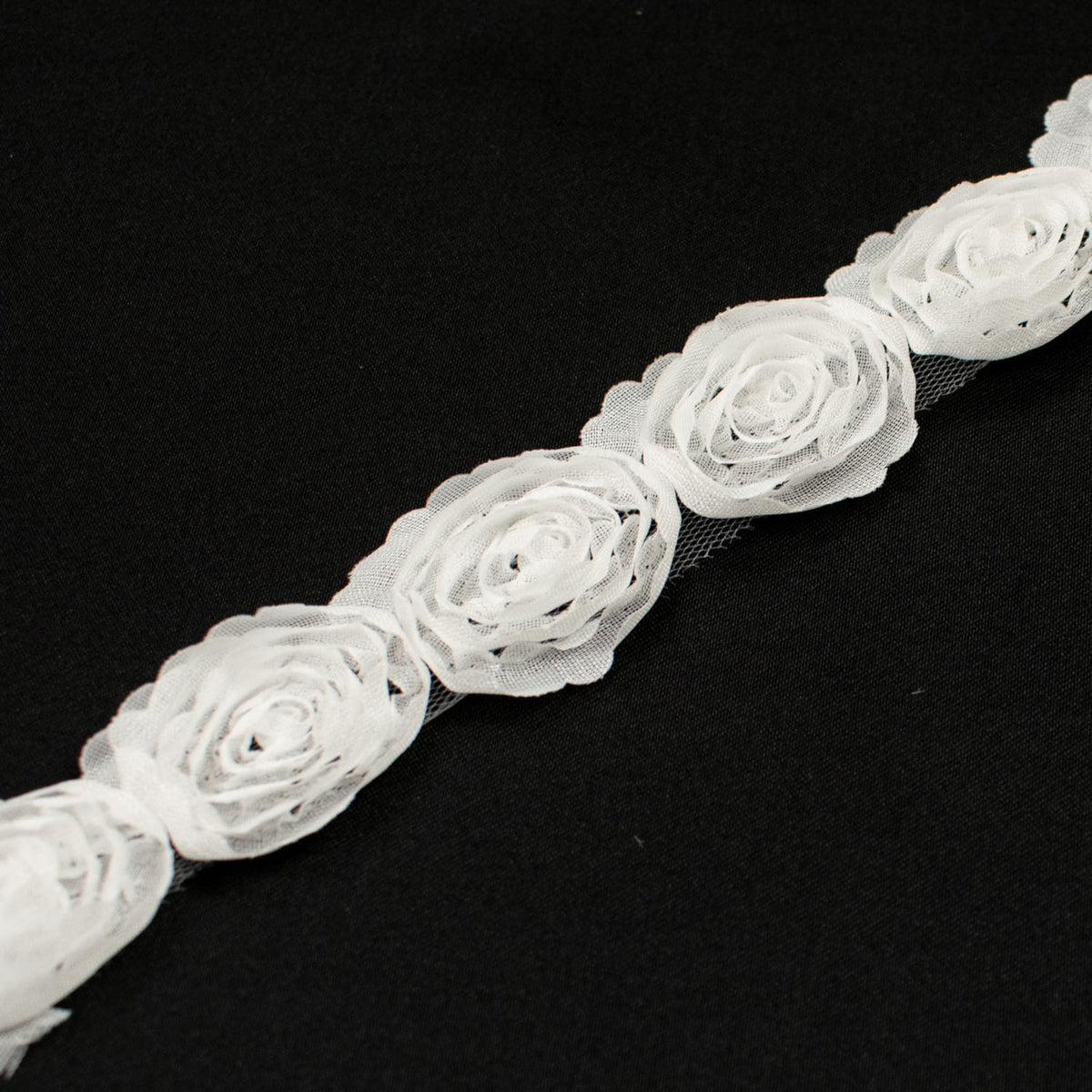 3D Rose Netting Lace Trim White 3CM – Homecraft Textiles