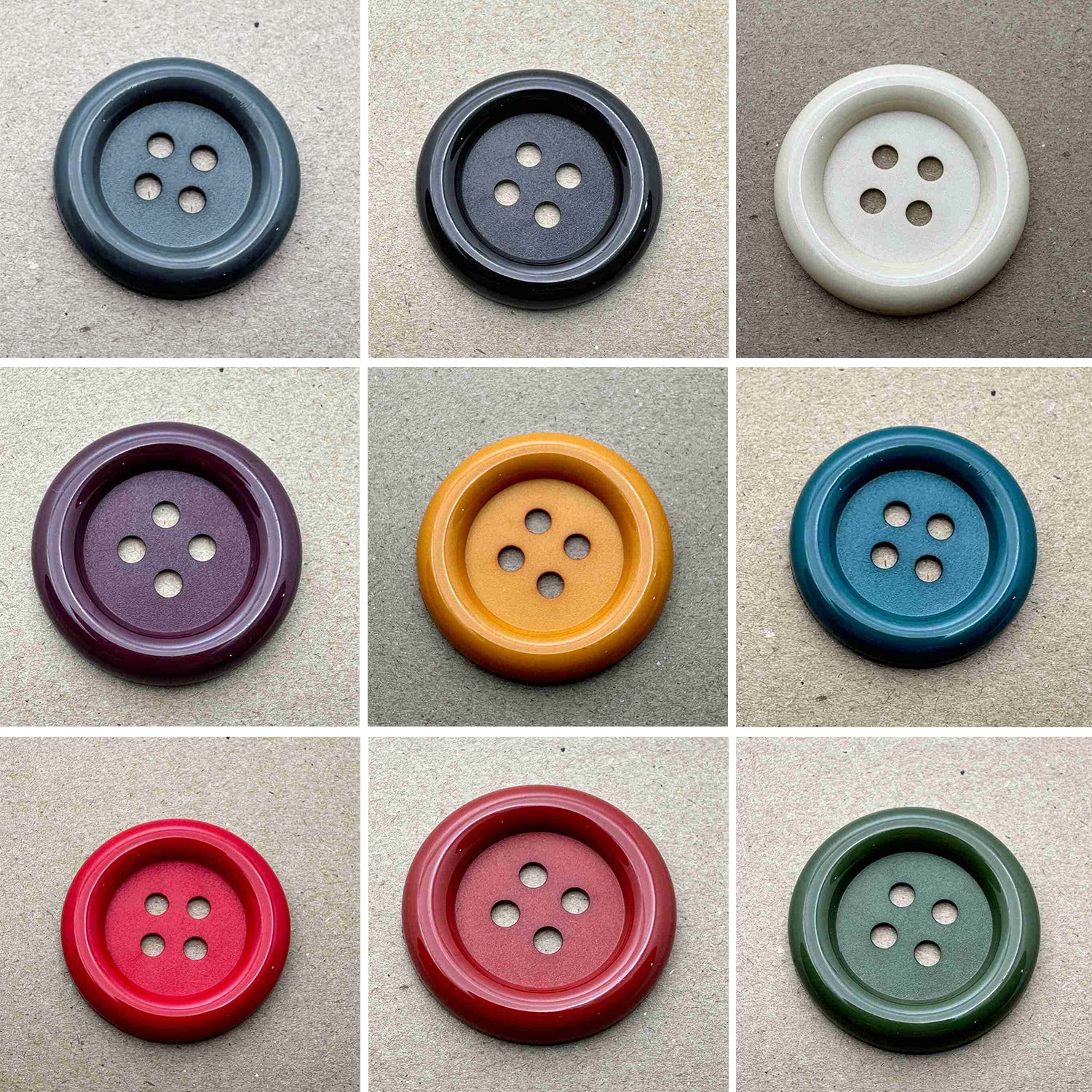 4 Hole Shiny Raised Outer Edge Button 34mm – Homecraft Textiles