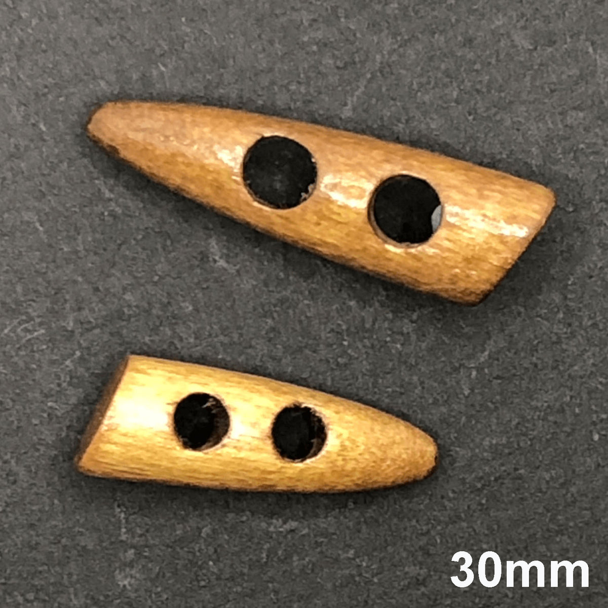 2 Hole Wooden Tooth Toggle Button – Homecraft Textiles