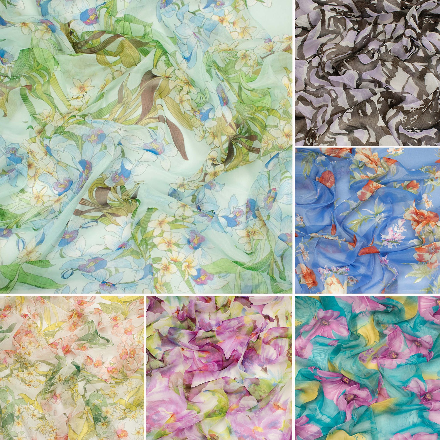 Samantha Shimmer Printed Chiffon Voile – Homecraft Textiles