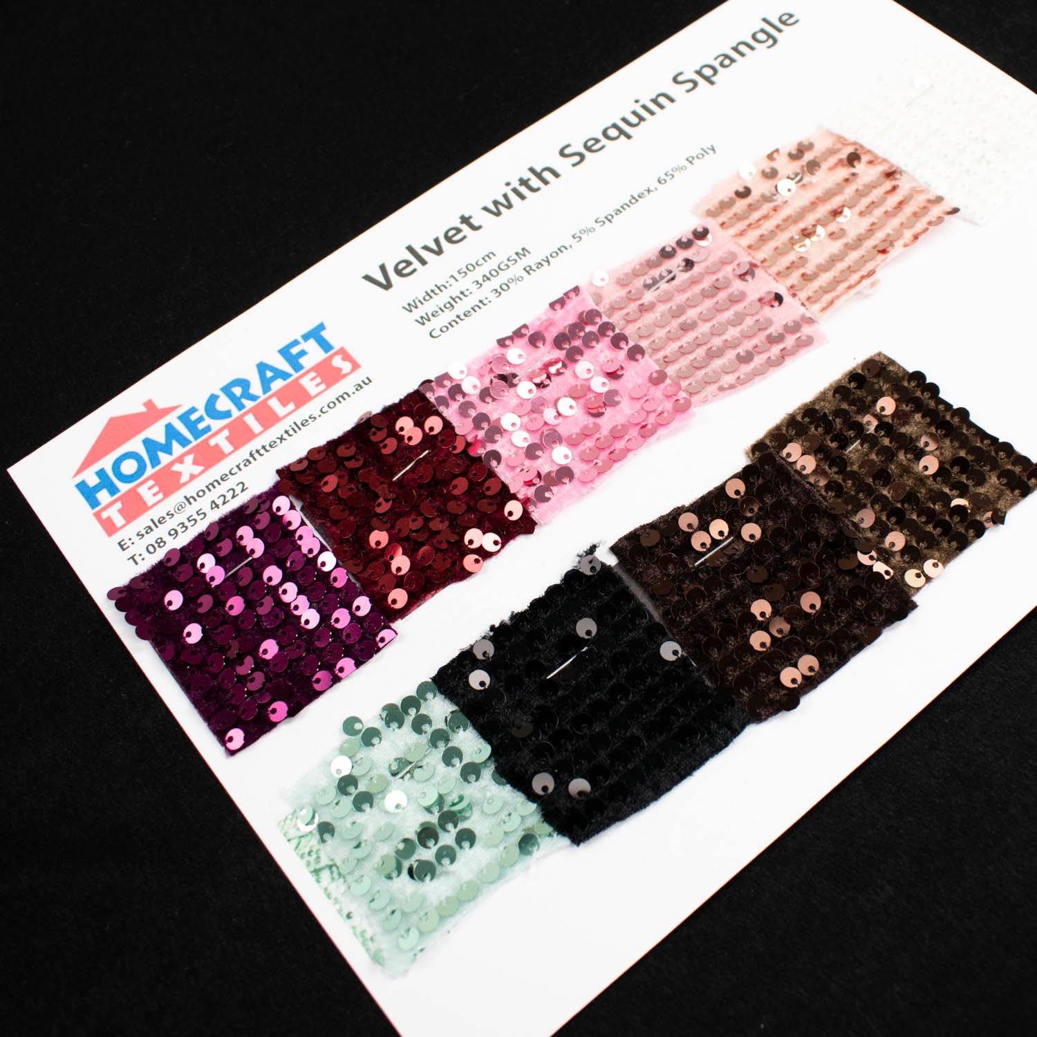 Velvet with Sequin Spangle Sample Book – Homecraft Textiles