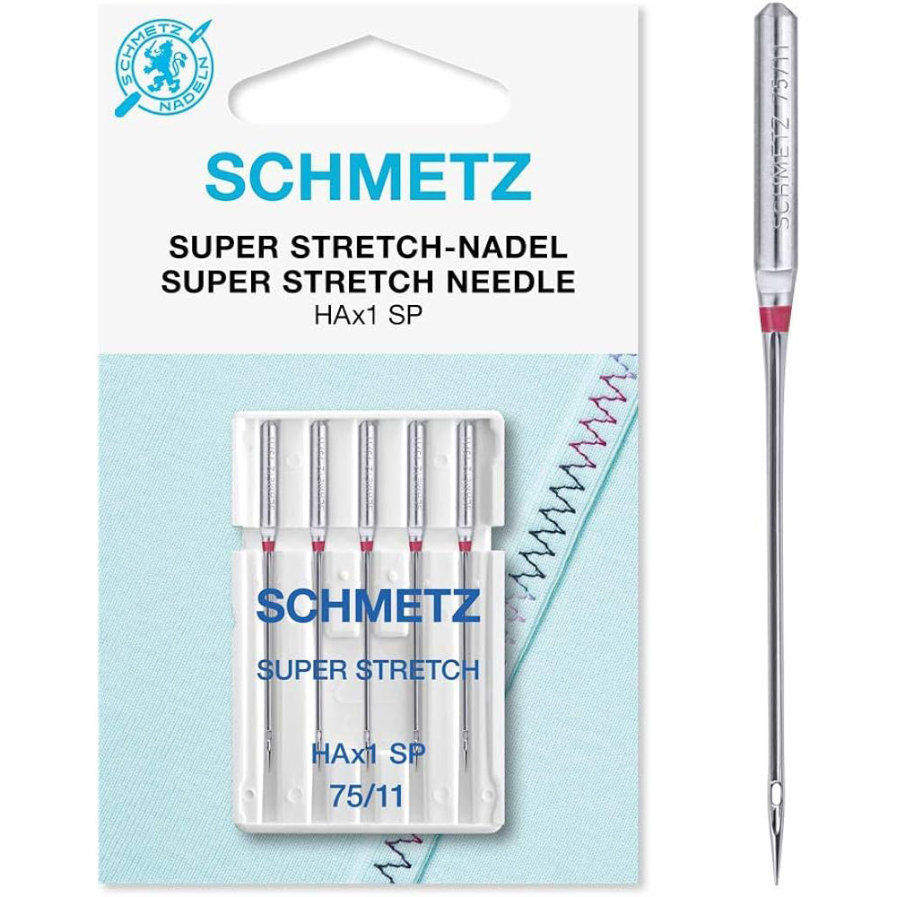 Schmetz Sewing Machine Needles Super Stretch 75/11 - 5 Per Cassette ...