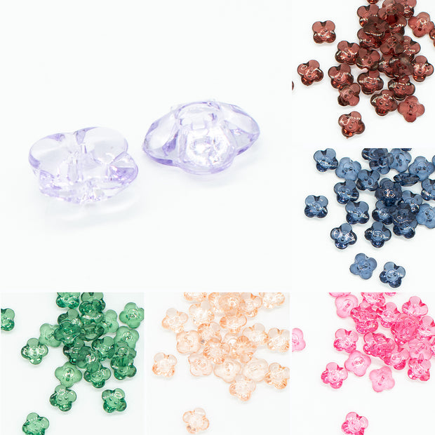 2 Hole Shiny Clear Flower Button 13mm – Homecraft Textiles