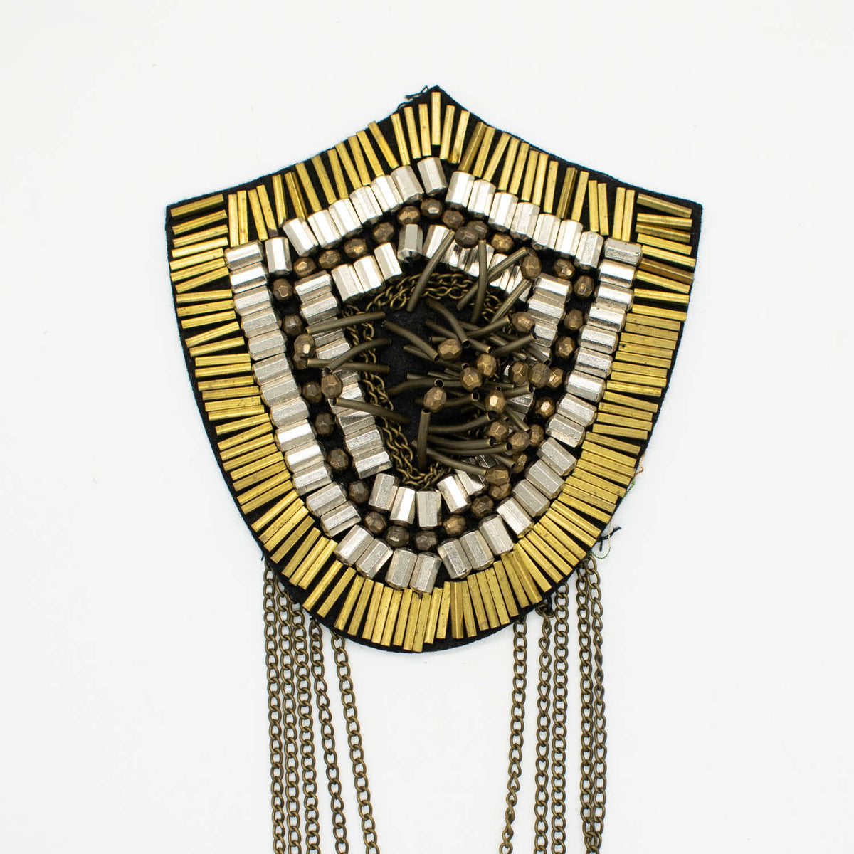 Blazer Shoulder Epaulet Metal Badge Motif with Rust Tassels Design-2 ...