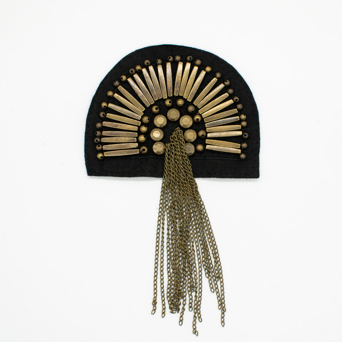 Blazer Shoulder Epaulet Metal Badge Motif with Rust Tassels Design-4 ...