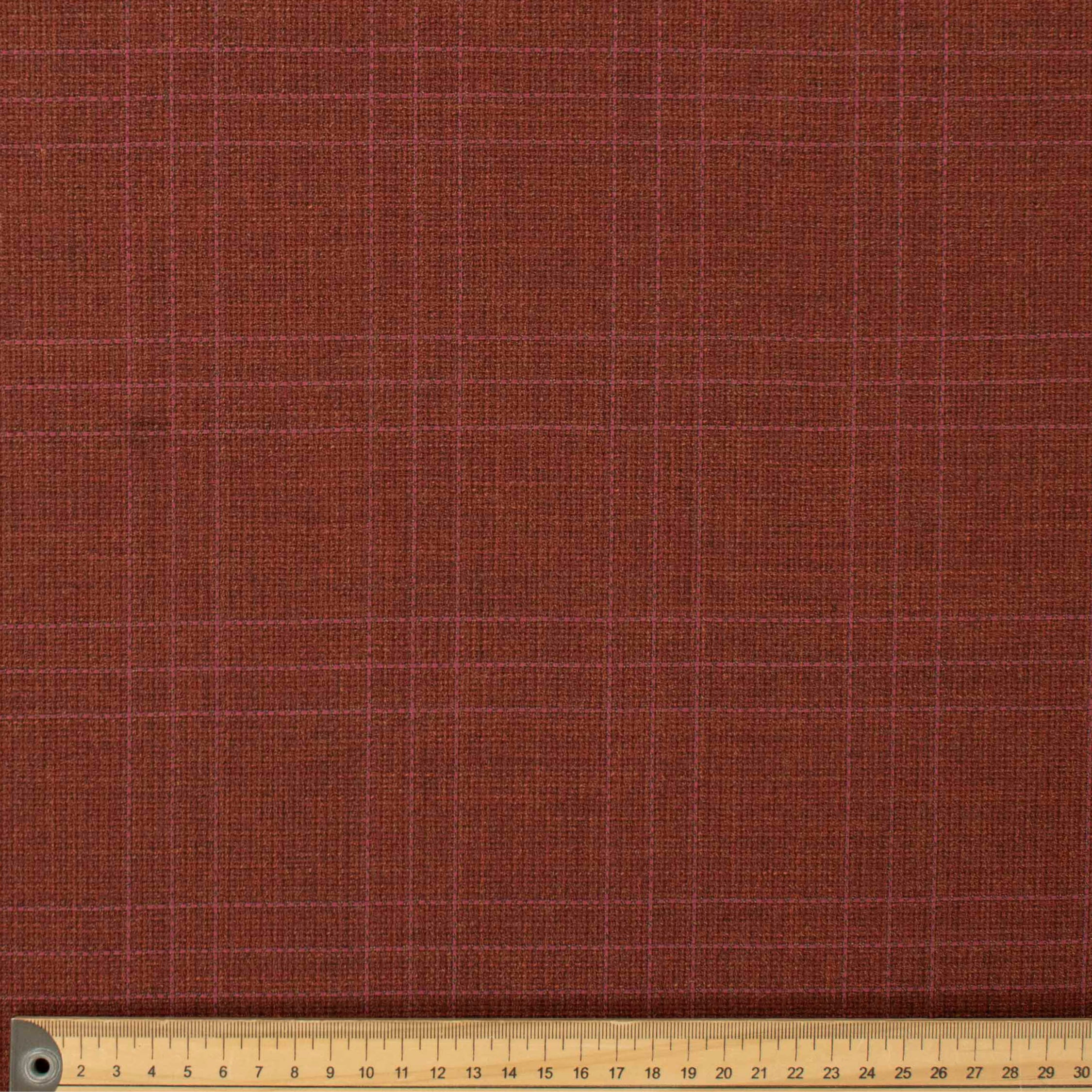 Premium Japanese Wool Suiting - Rust Red Checks – Homecraft Textiles