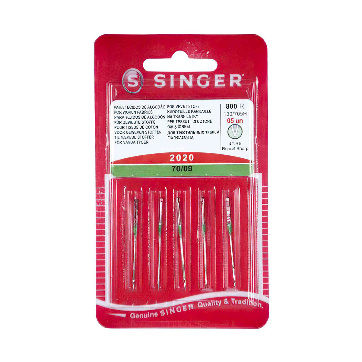 Singer Sewing Machine Needles 2020 Universal 70/09 - 5 Per Cassette ...