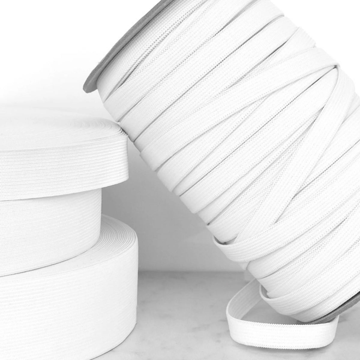 Knitted Elastic Black & White - 30M Roll – Homecraft Textiles