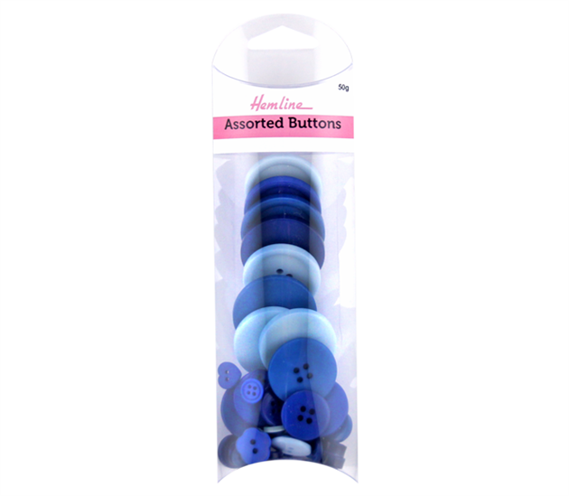 Buttons - Bulk pack - Assorted Blue Designs and Sizes – Homecraft Textiles