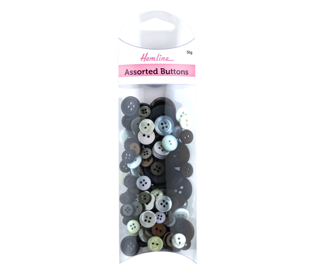 Buttons - Bulk Pack - Assorted Black Designs and Sizes – Homecraft Textiles
