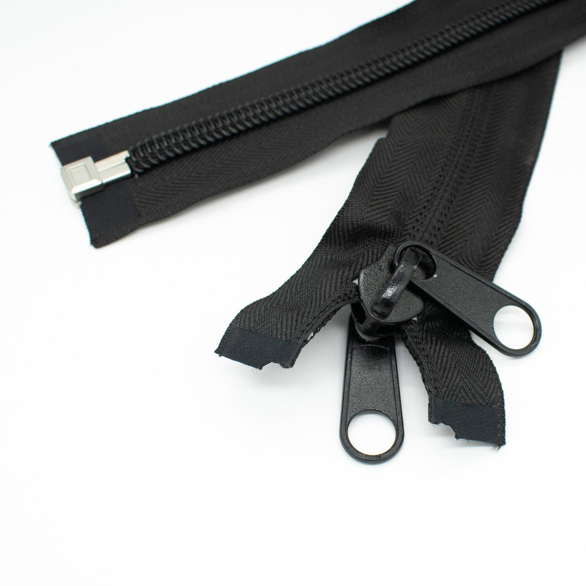 Size 10 Spiral Double Puller Slider Open Ended Reversible Zip 9.9M ...